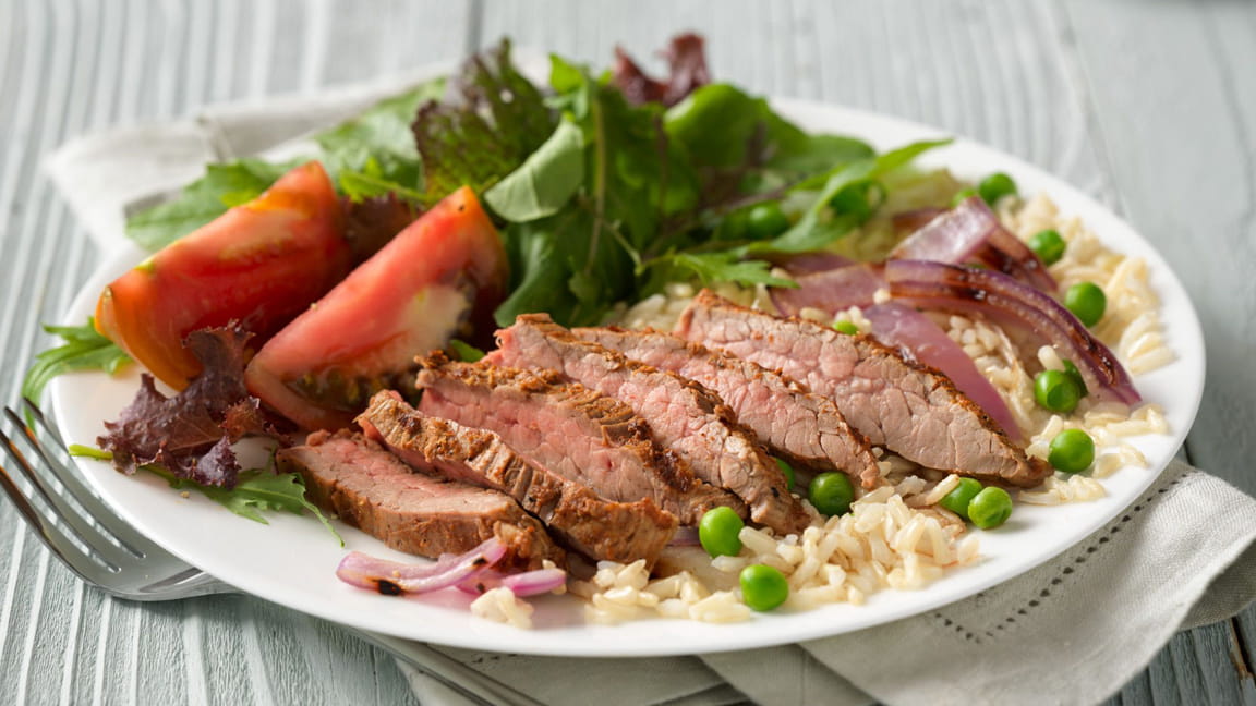 Indian Beef Flank Steak and Rice | Go Red for Women