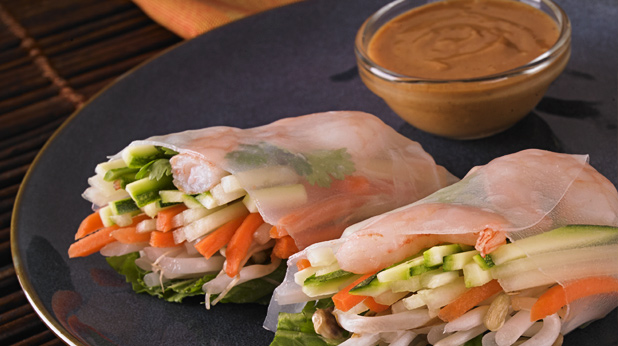 Spring Vegetable Rolls with Shrimp | Go Red for Women