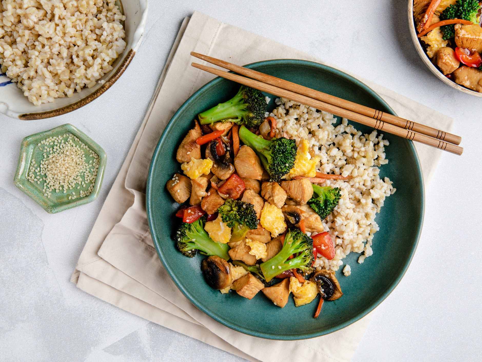 Honey Sesame Chicken Vegetable Stir Fry | Go Red for Women