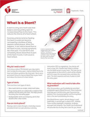 What is a Stent? | Go Red for Women
