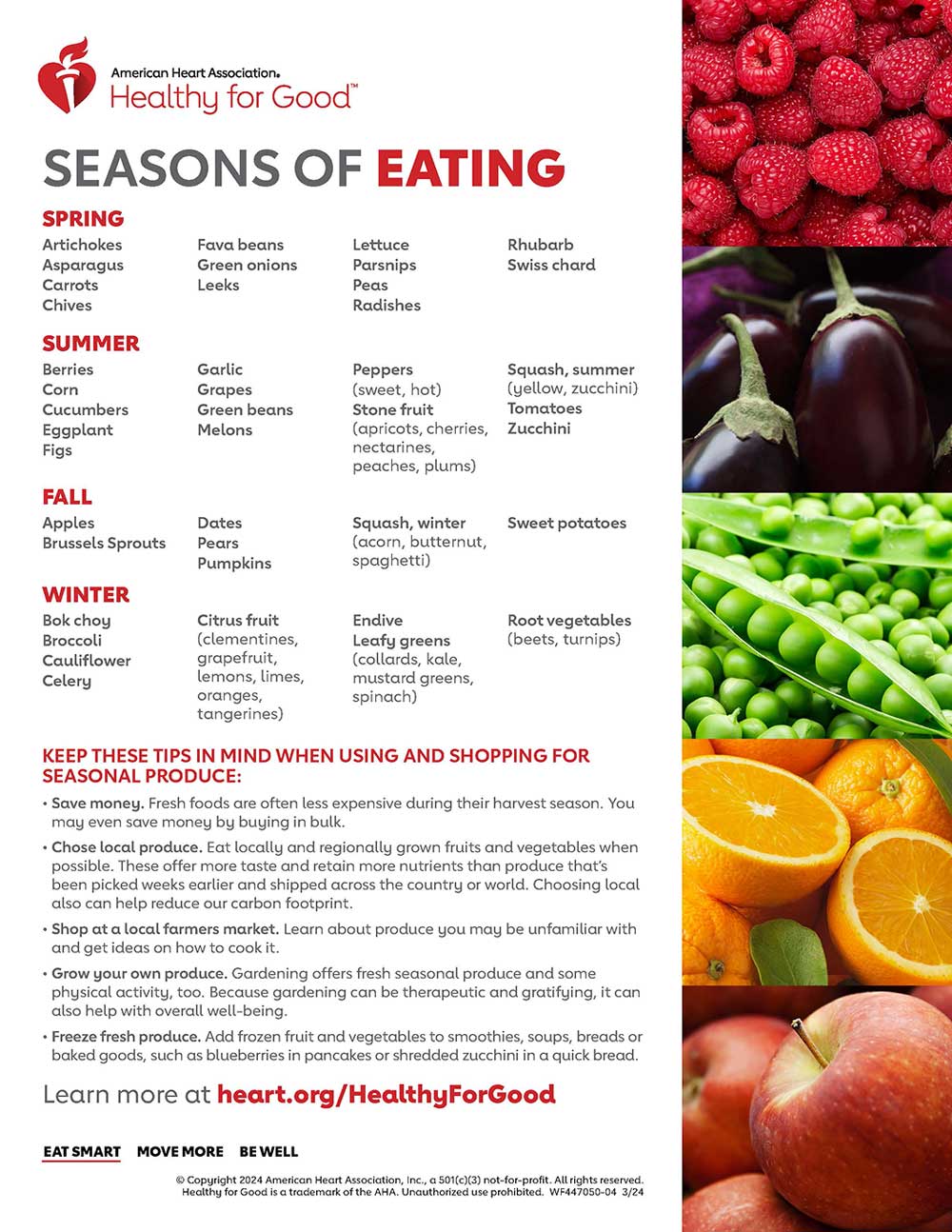 Seasons of Eating Infographic | Go Red for Women